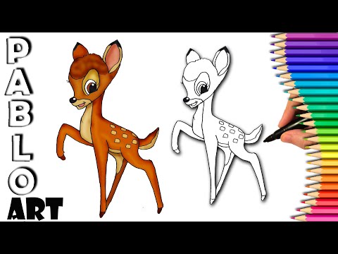 How to draw Bambi from Disney's | Learn to Draw  step by step
