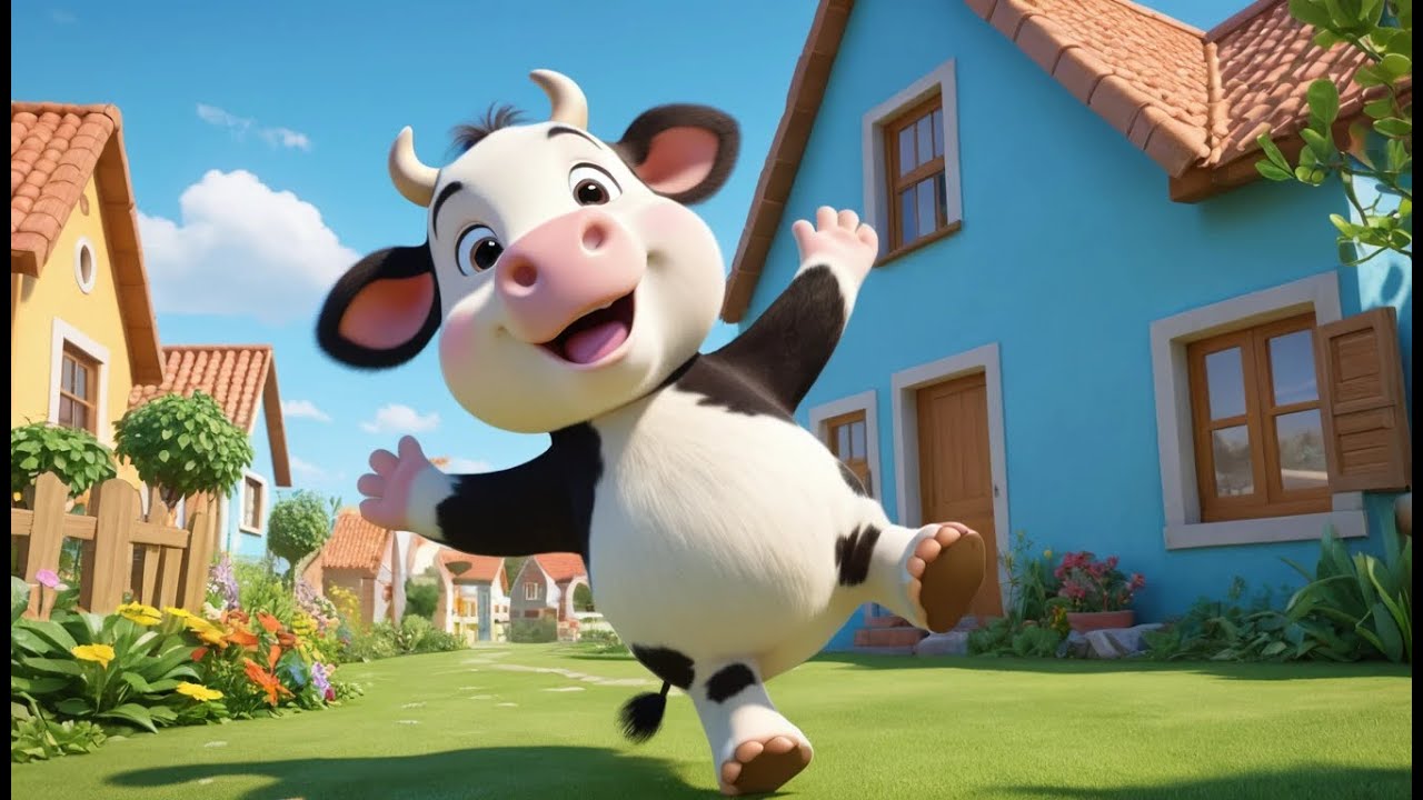 Baby Moo Moo Dancing | Fun Baby Cow Nursery Rhyme for Toddlers | Early ...