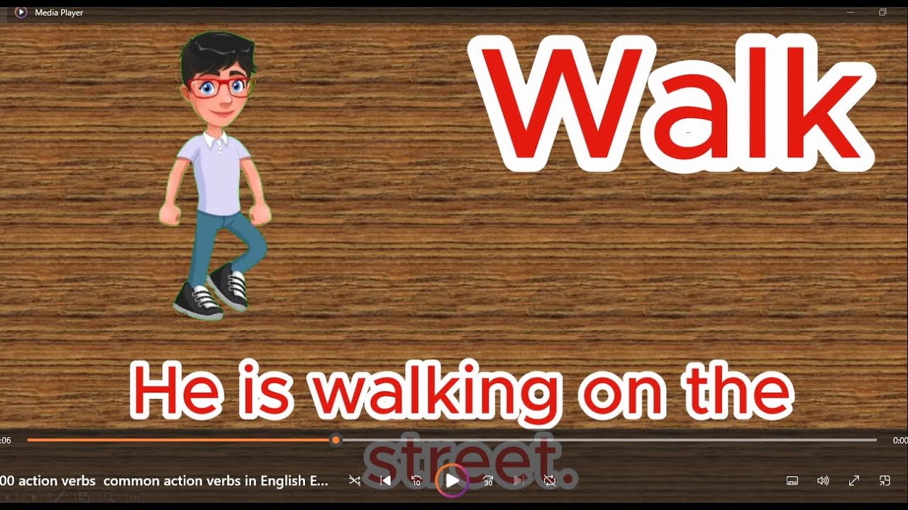 10 action verbs l common action verbs in English l English vocabulary ...