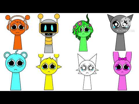 Incredibox Sprunki Oren' Funbot' Vineria' Gray' Sky' Simon' Wenda And Pinki Crying 