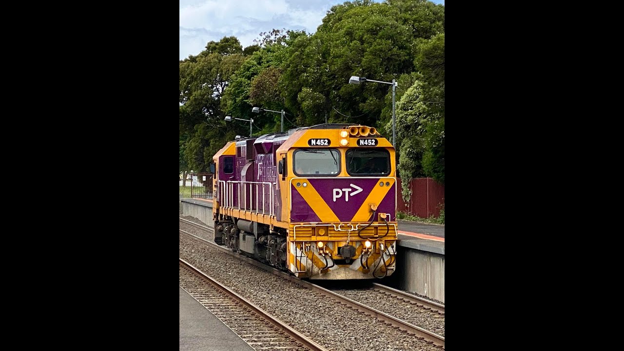 Vline loco hauled passenger trains and driver training runs in Yarragon ...