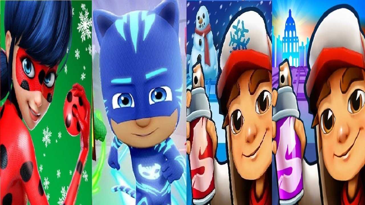 Subway Surfers Oxford VS Christmas VS PJ Masks Power Heroes Miraculous ...