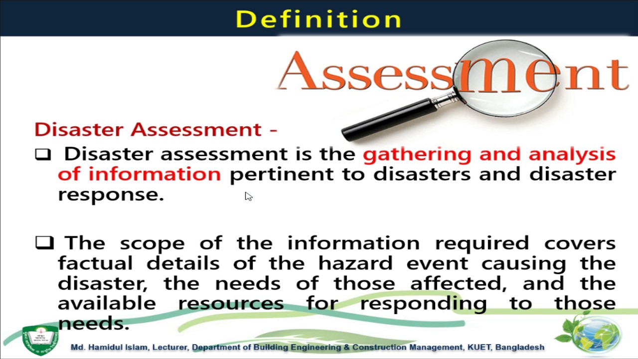 Fundamental of Disaster Assessment | Disaster Management Tutorial | Lec ...