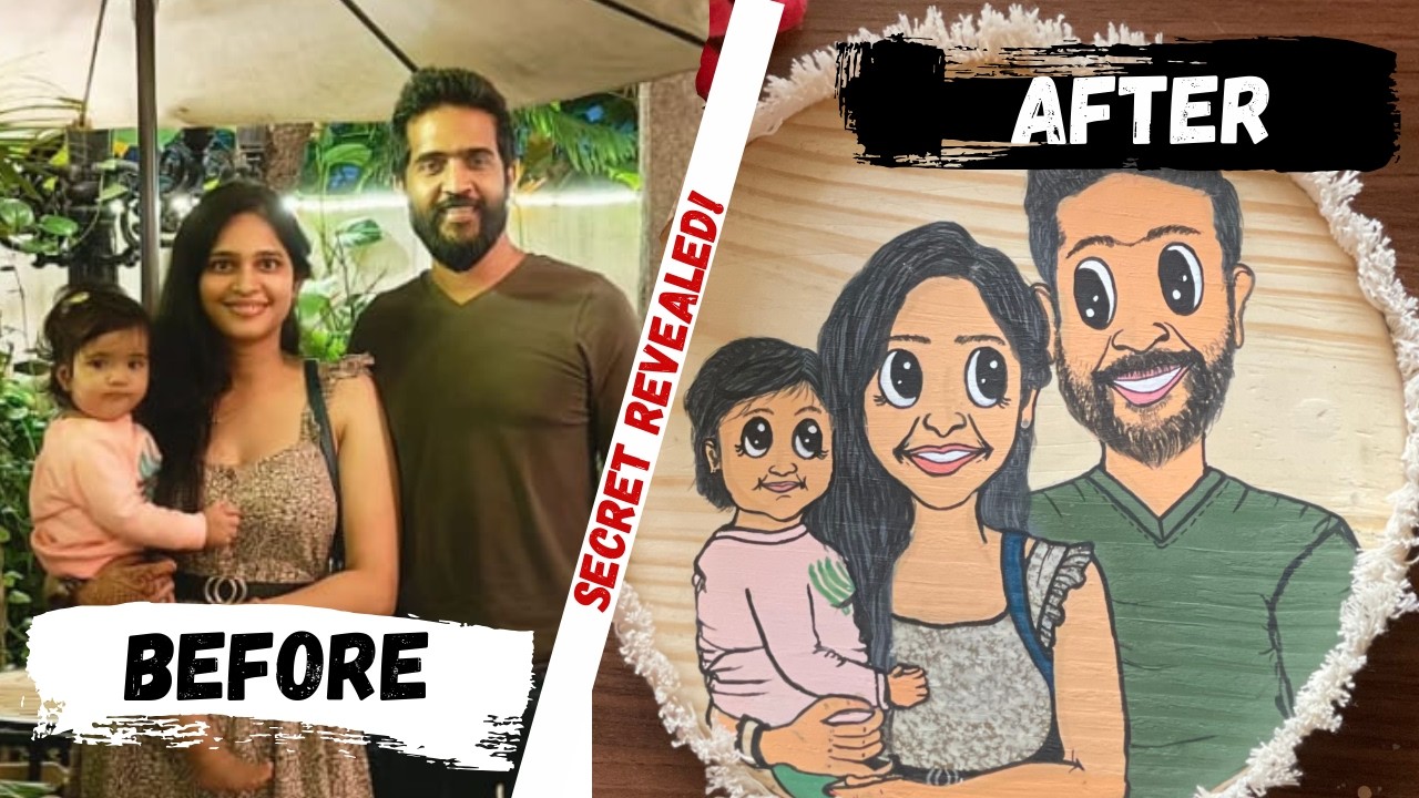 Create a Wall Hanging from a FAMILY PHOTO | Step-by-Step Art Process ...