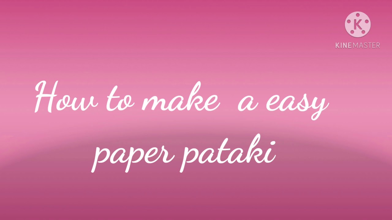 How to make a easy paper pataki - YouTube
