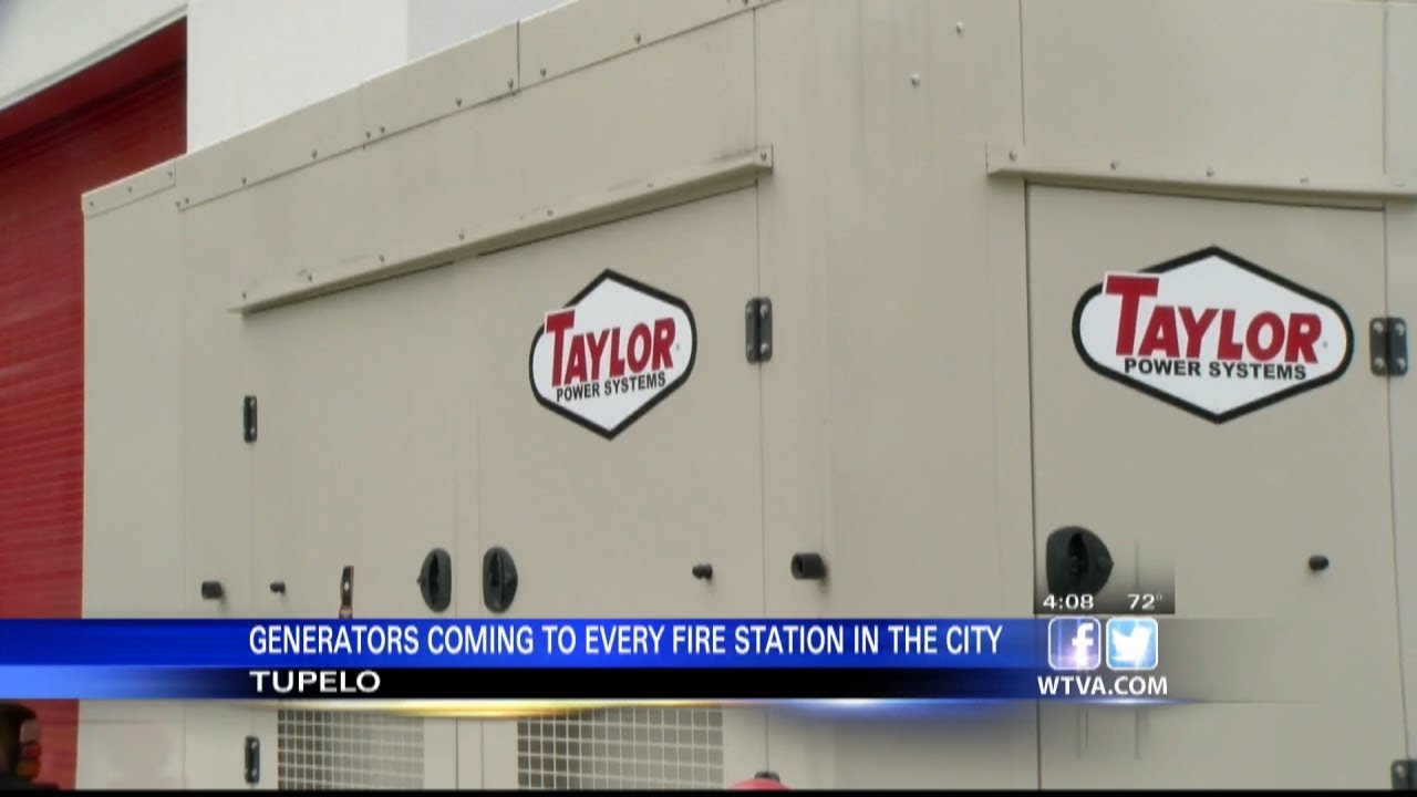 Back-up generators to be installed at Tupelo Fire stations - YouTube