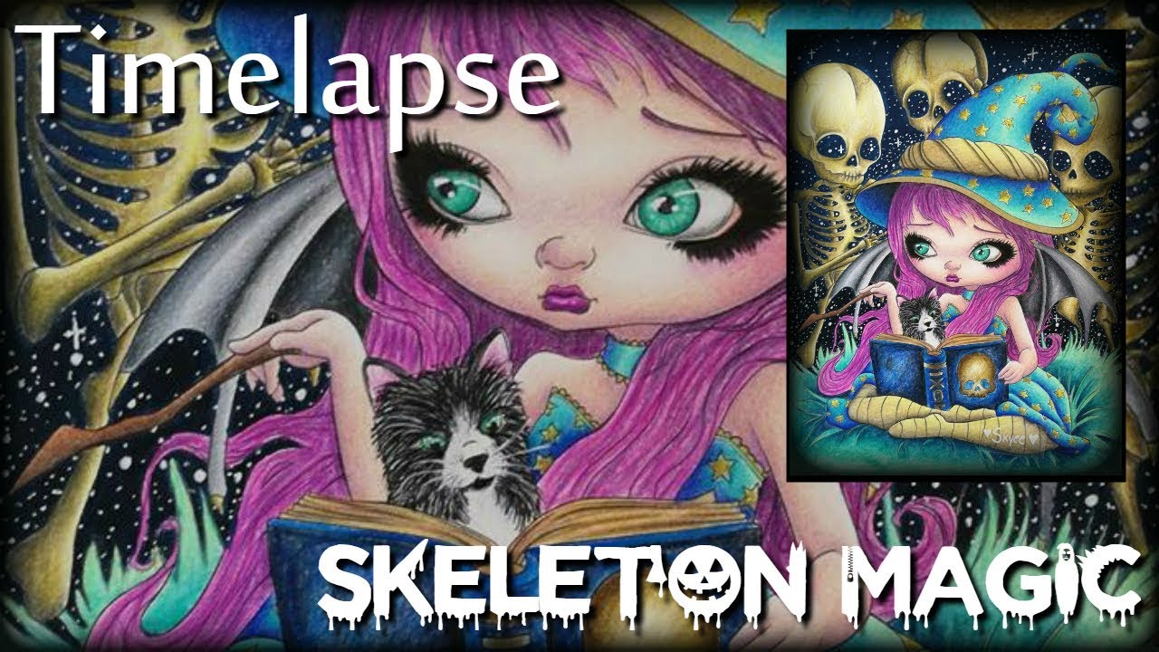 Adult Coloring - Skeleton Magic | Jasmine Becket-Griffith - A Fantasy ...