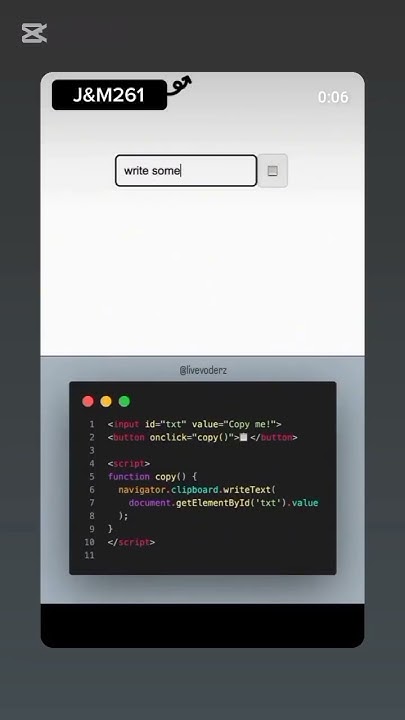 Create "Copy Me" Button in HTML, CSS & JavaScript | Copy to Clipboard Feature #htmlcss # ...