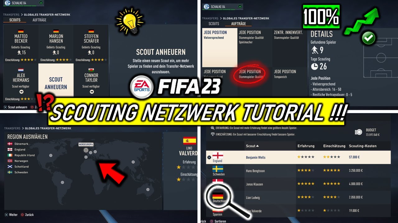 FIFA 23: Scouting Netzwerk Guide & Tutorial 📃💡| Karrieremodus Tipps ...