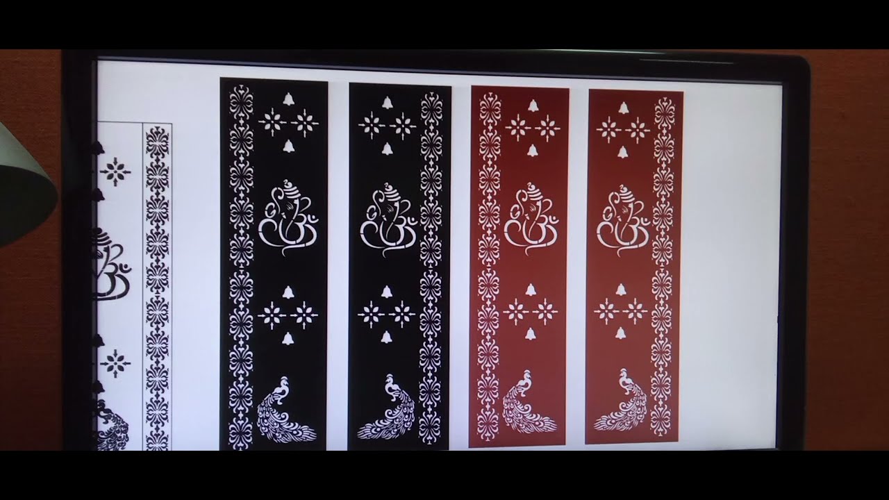 Pooja Room 2D CNC router and Laser cutting design Ganesha, Bell ...