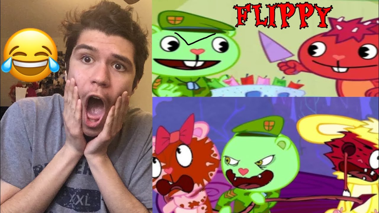 TOO MUCH FLIPPY | HAPPY TREE FRIENDS FLIPPY MARATHON - REACTION - YouTube