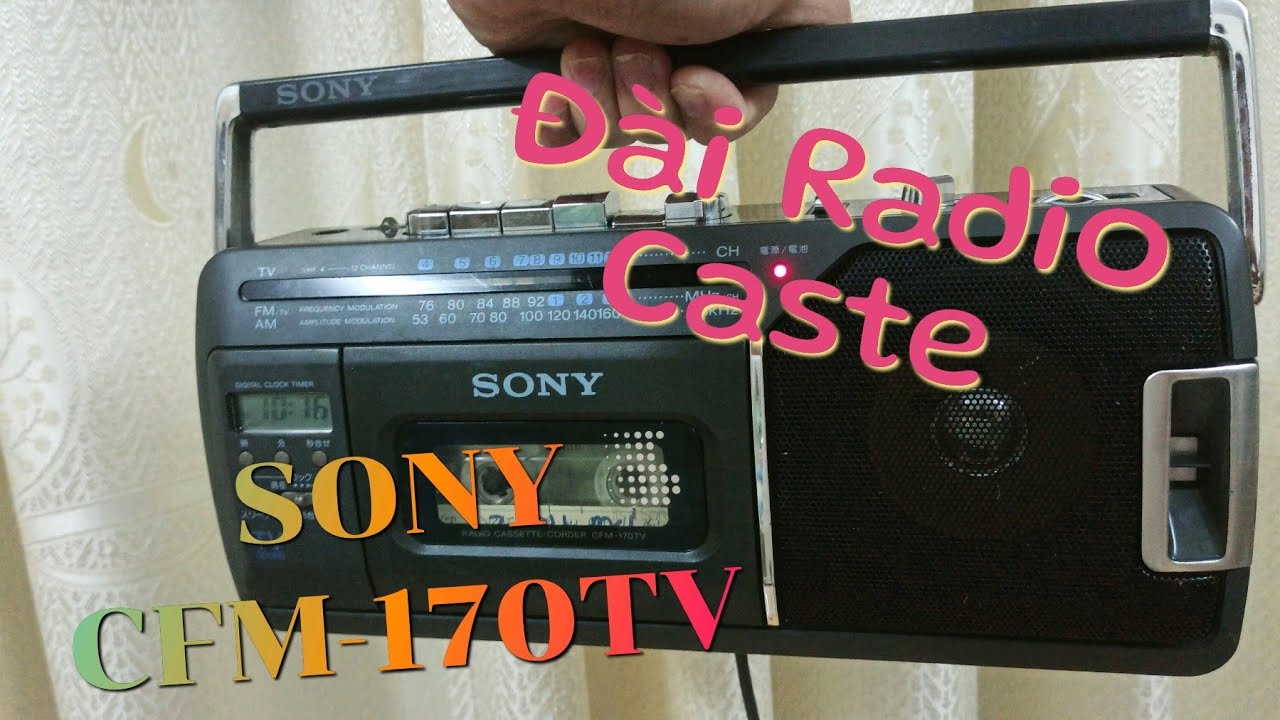 Sony CFM-170TV- Đài Mono RADIO CASTE - Băng Caste OK---AM-FM 108Mhz ...
