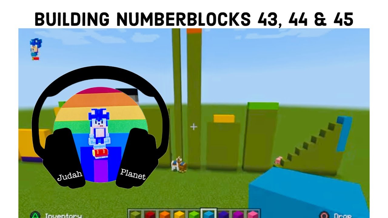 Building Minecraft Numberblocks 43, 44 & 45 - YouTube
