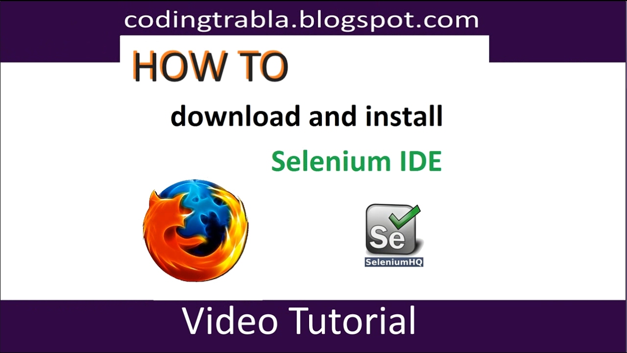 How to download and install Selenium IDE byNP - YouTube