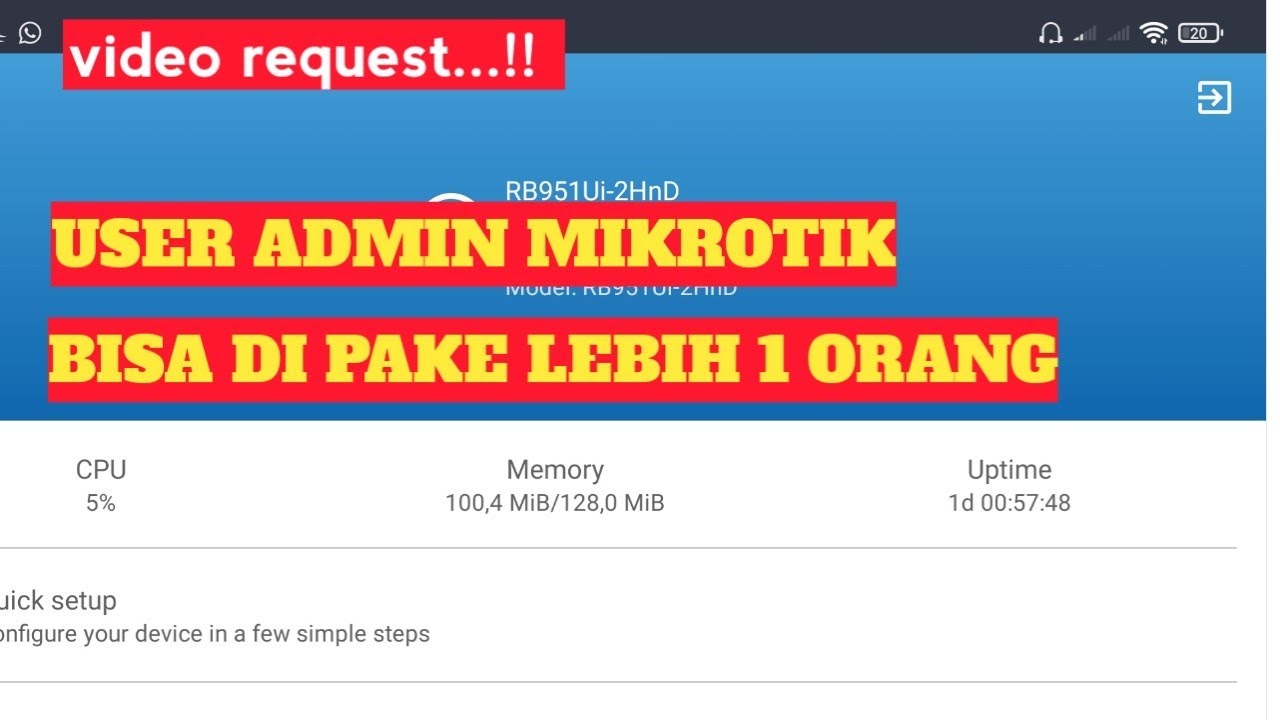 video request ‼️Cara Setting USER Admin Mikrotik Supaya Bisa Di Gunakan Lebih Dari 1 Orang - YouTube