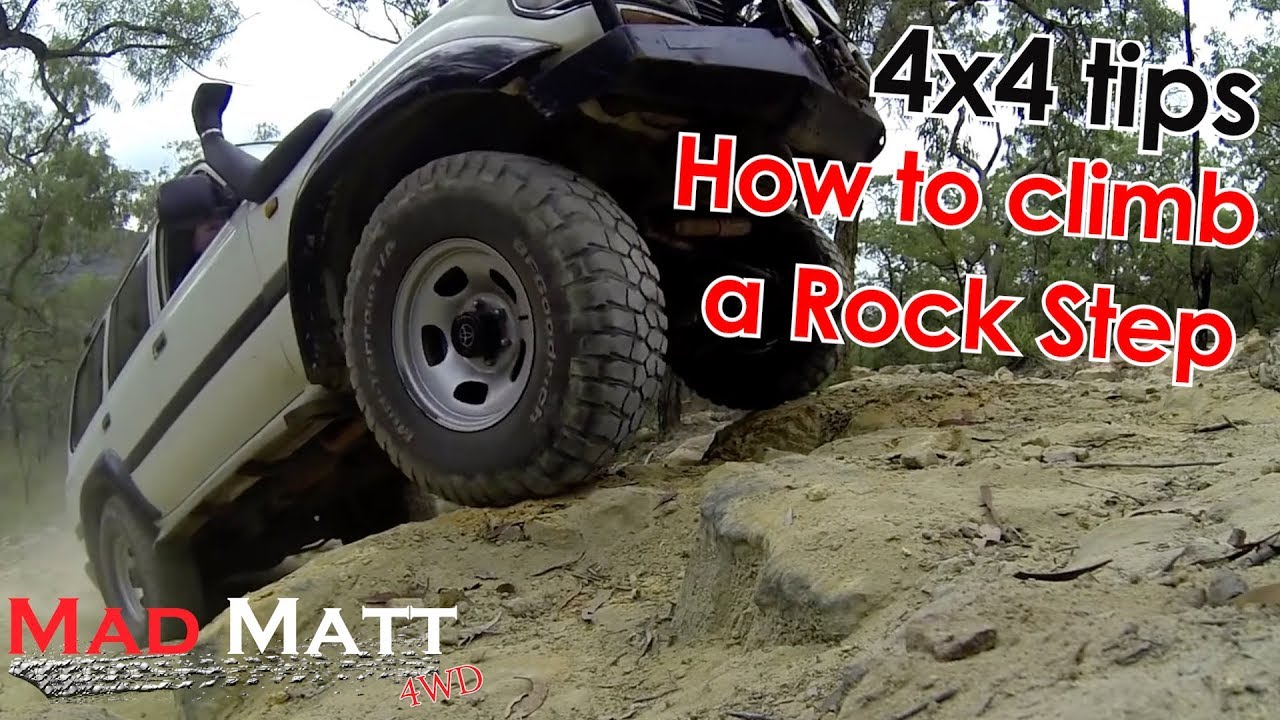 How to climb a Rock Step 4x4 tips - MadMatt 4WD - YouTube