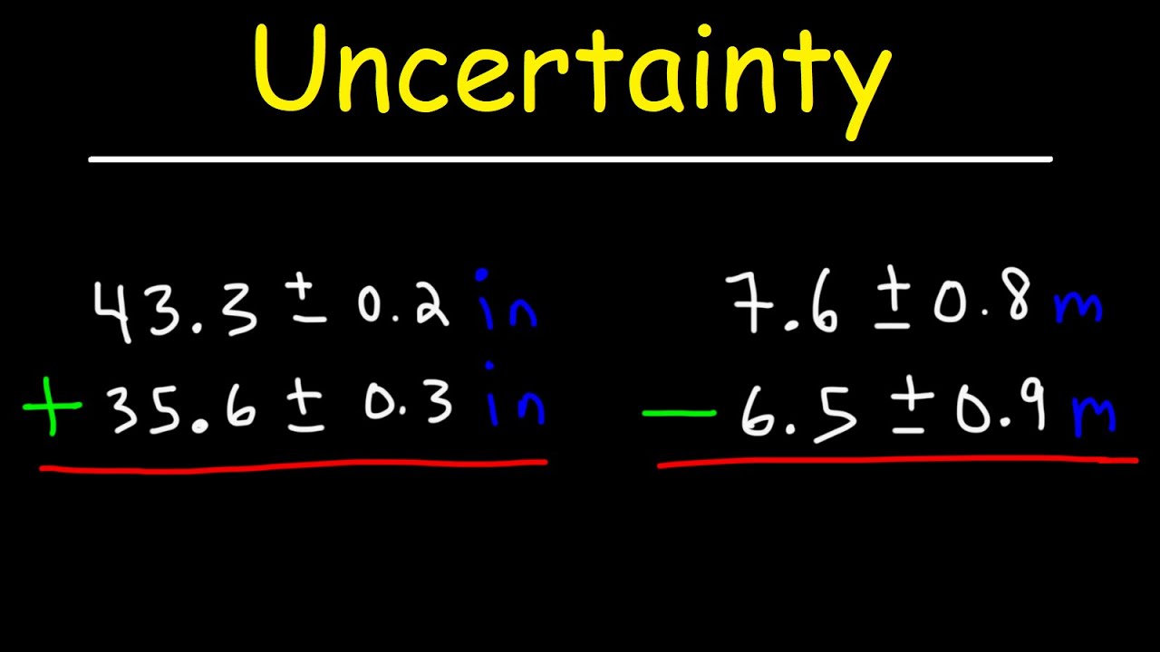 Uncertainty Addition And Subtraction YouTube