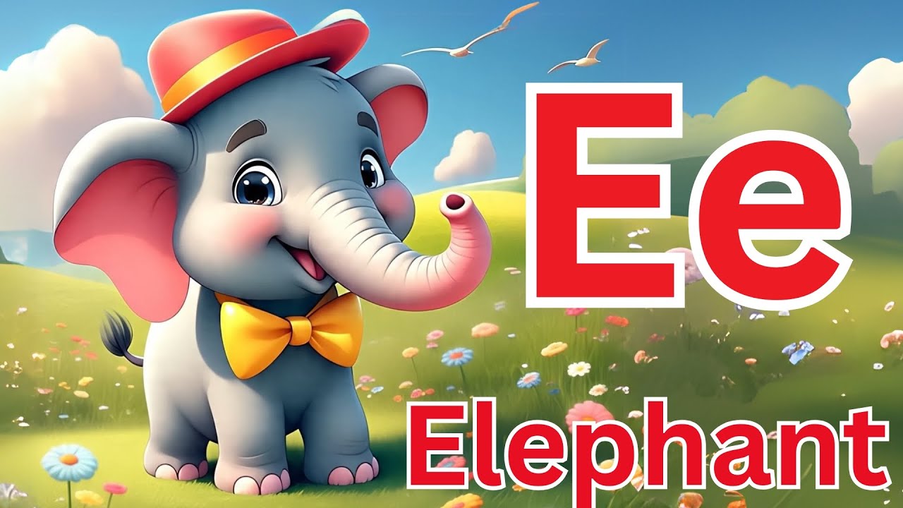 Phonics Letter E Song | Learn ABC Alphabet with Animals for Kids | E ...