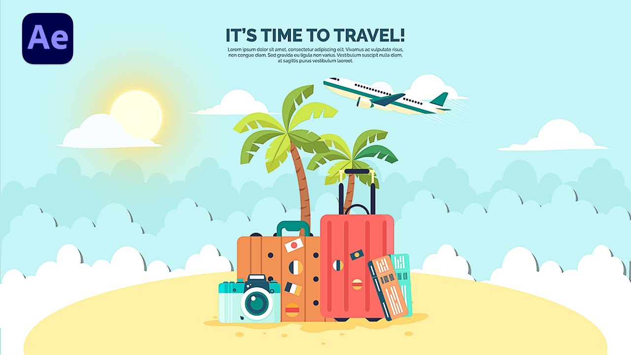 Creating Motion Graphics Travel Elements in After Effects Tutorial ...
