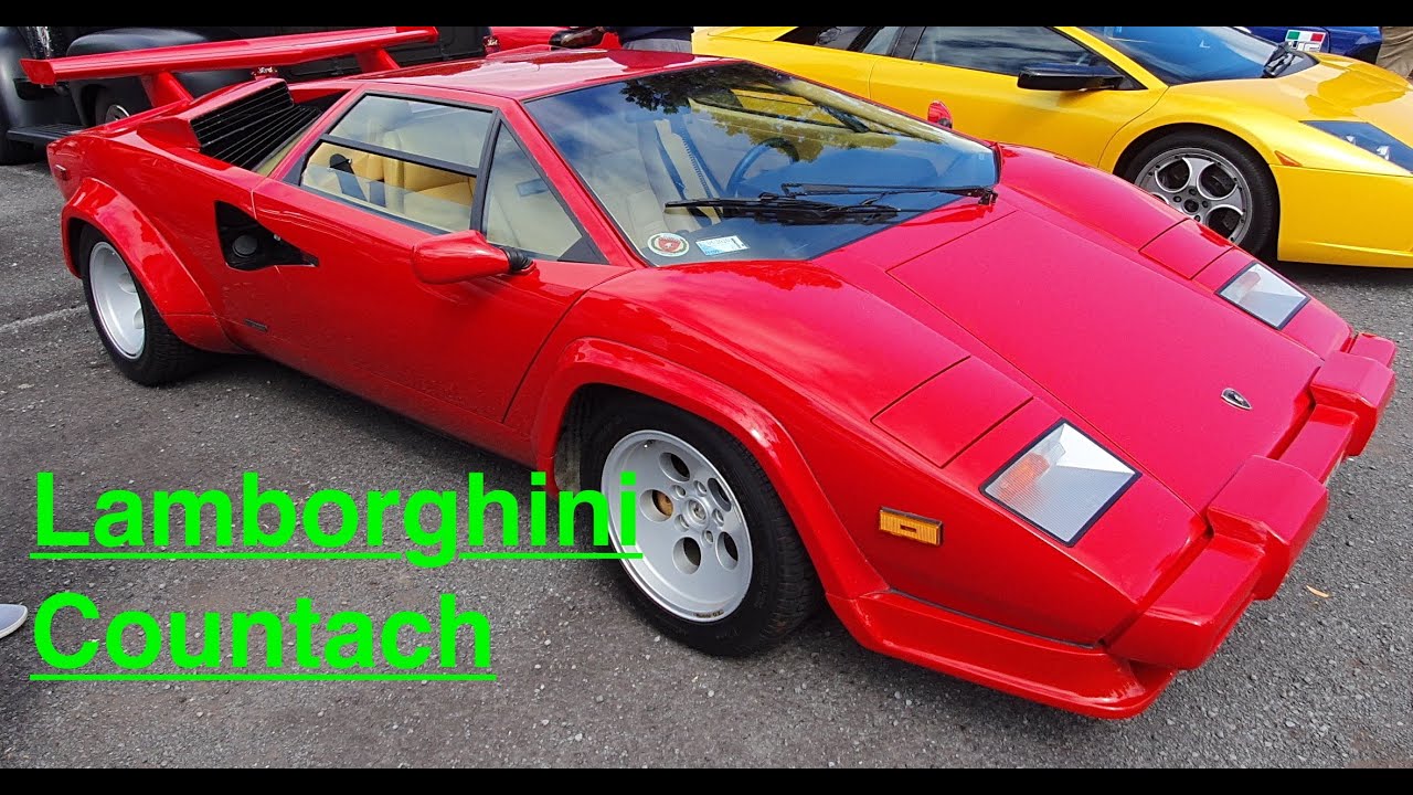 Red Lamborghini Countach - YouTube