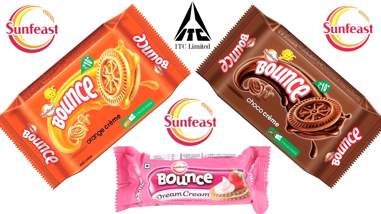 Sunfeast Bounce Choco , Orange & Strawberry Vanilla - YouTube