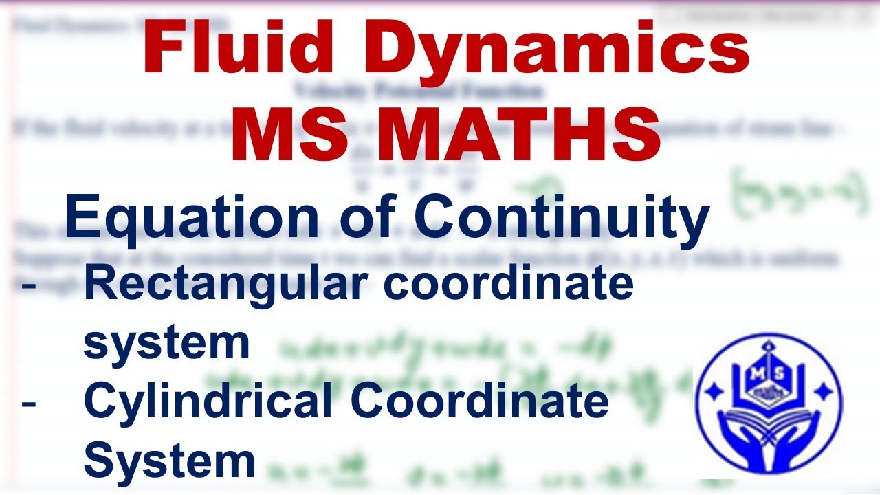 Equation of Continuity | in Rectangular coordinate and Cylindrical Coordinate System - YouTube