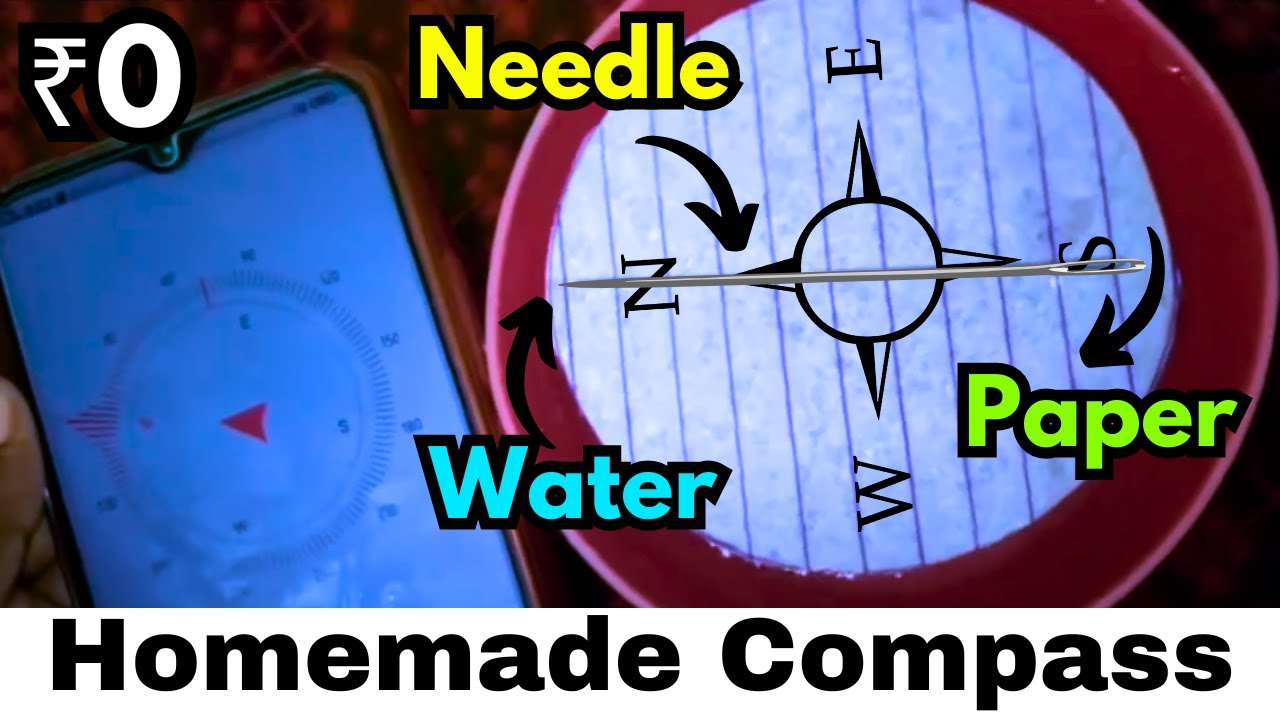 How to Make a Homemade Compass: Easy Science Experiment in Hindi # ...