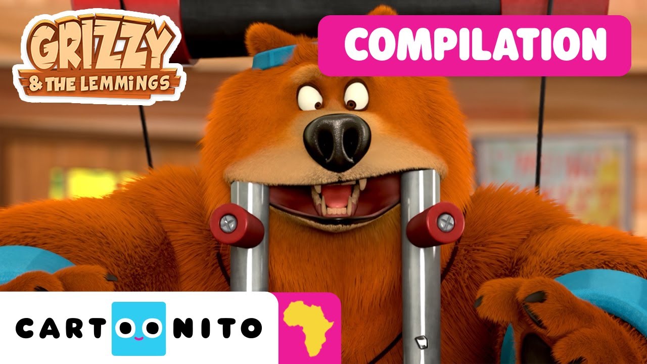 Grizzy Goes To The Gym Compilation | Grizzy and the Lemmings ...
