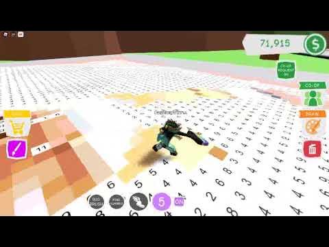 Playing Roblox Color by number - YouTube