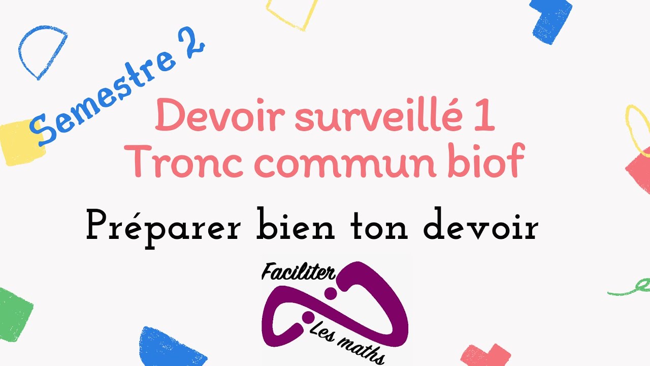 Devoir 1 math tronc commun semestre 2 calcul trigonométrique - YouTube