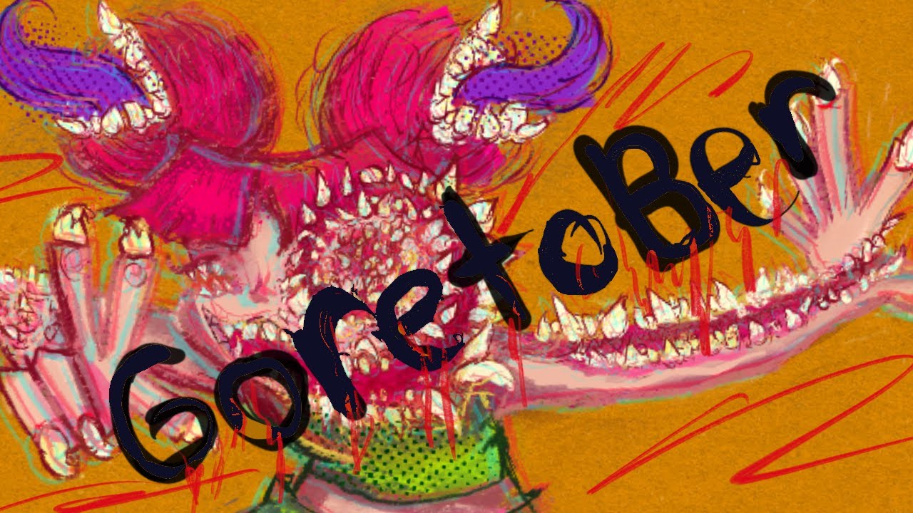 | SPEEDPAINT | Goretober Day 1: too many teeth - YouTube
