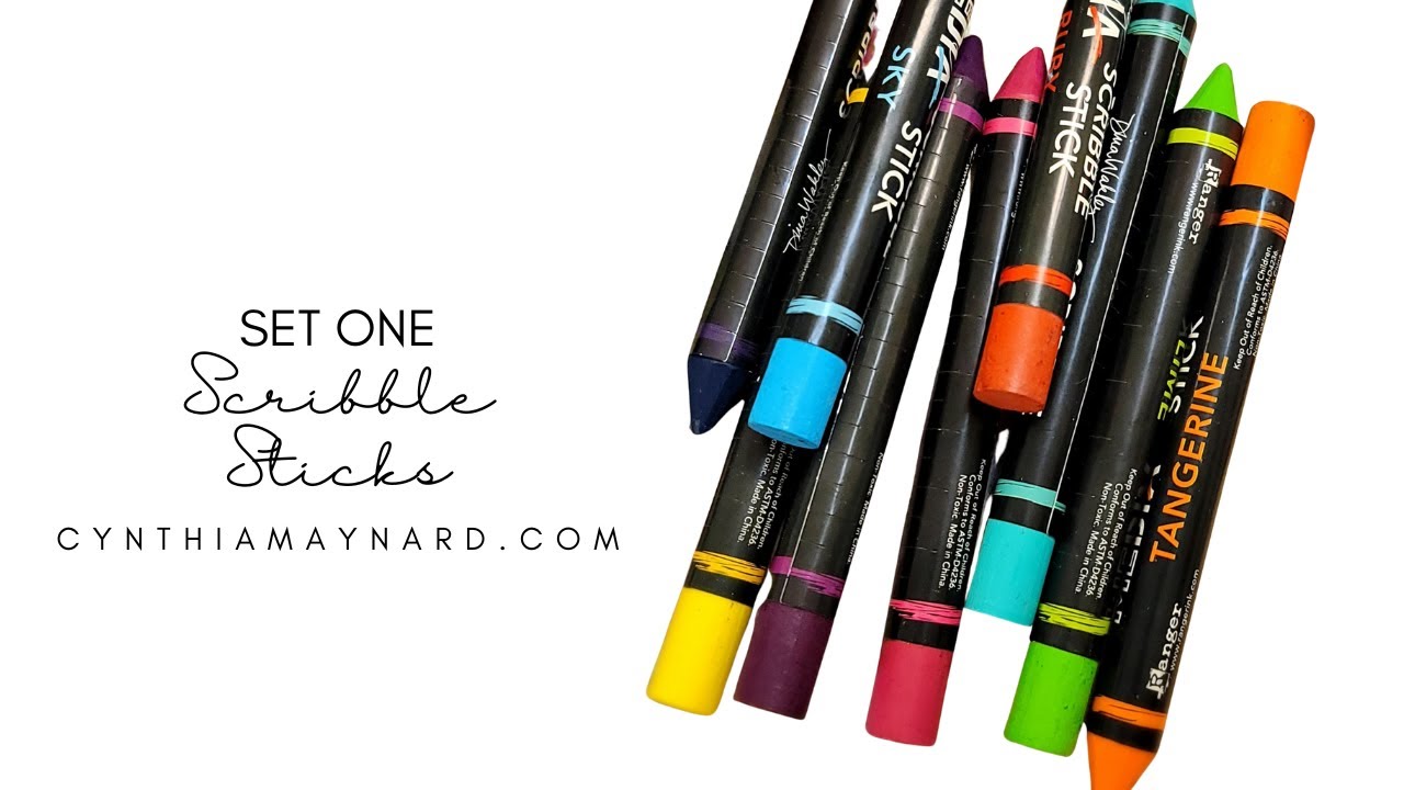 Swatch Set 1 Scribble Sticks from Dina Wakley - YouTube