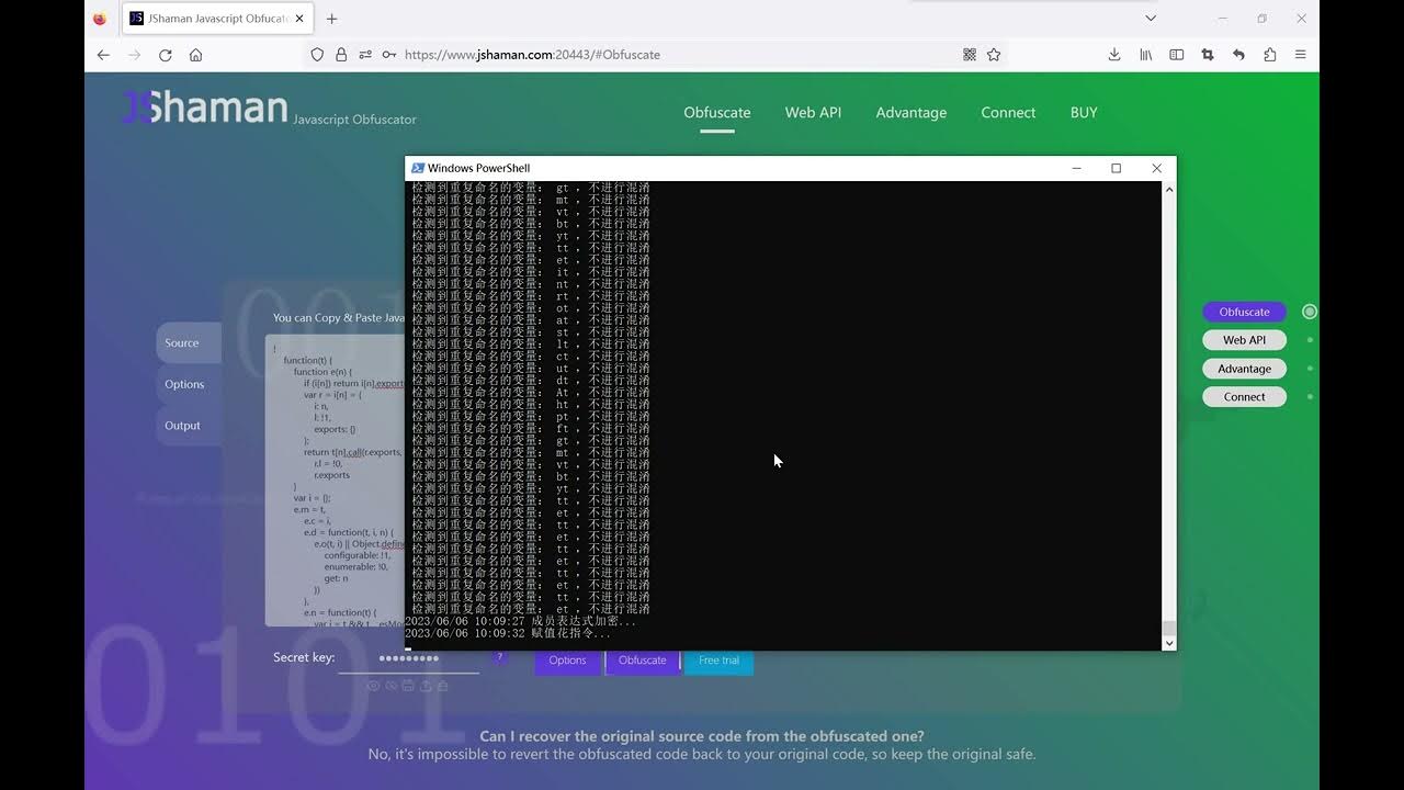 It only takes about 3 minutes to obfuscate a 6MB JS file - YouTube