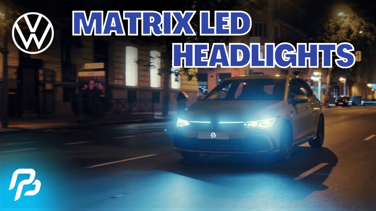 VW Digital Matrix LED Headlights Real-World Test (HDR) - YouTube
