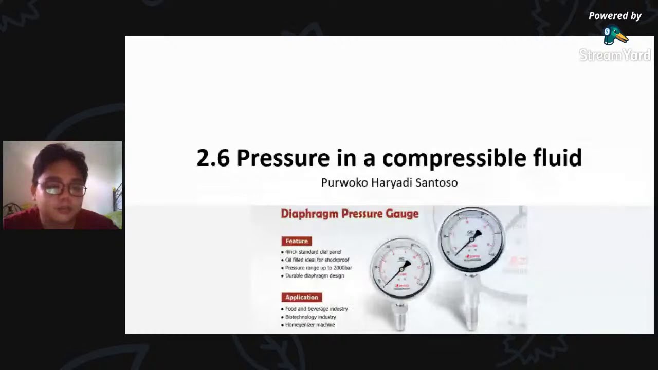 Mekanika Fluida #5 - Pressure in a compressible fluid - YouTube