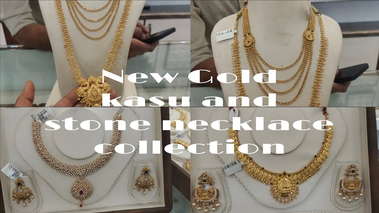 New Kasu and stone necklace collection||Collection in Jagdish jewellers ...