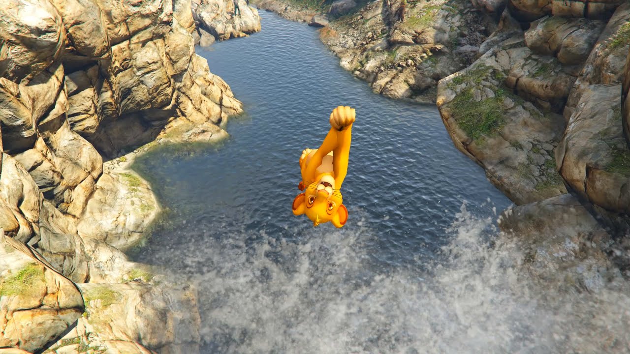 Water Ragdolls GTA 5: The Lion King's Simba, Pumbaa & Scar's Funny ...