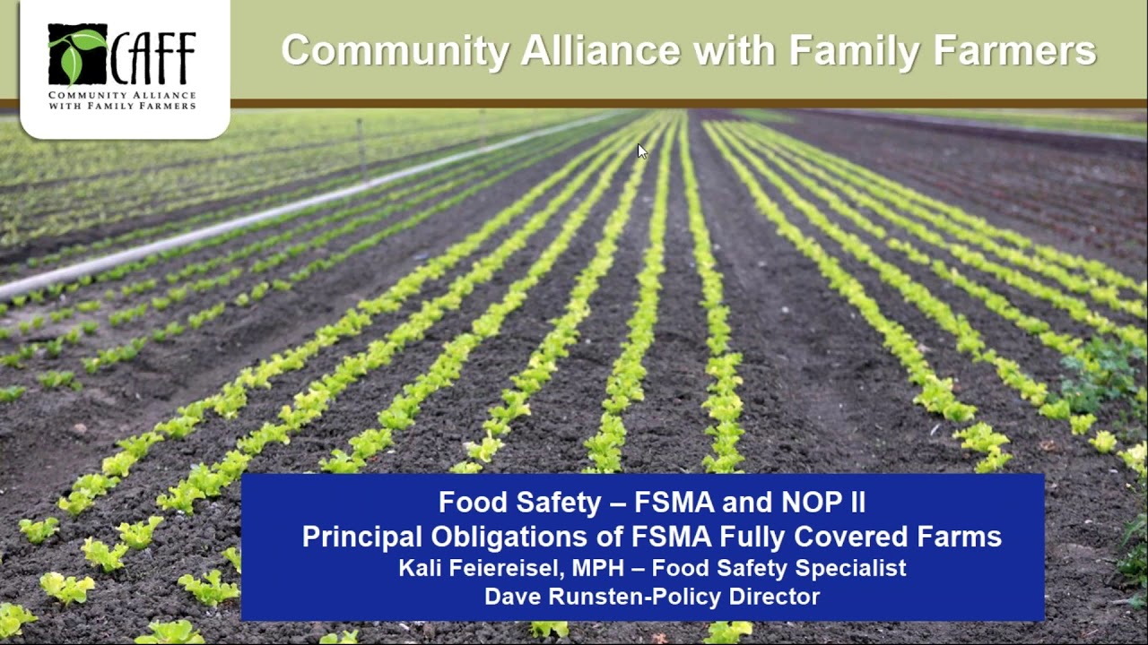 Requirements For Farms That Must Fully Comply With FSMA - YouTube