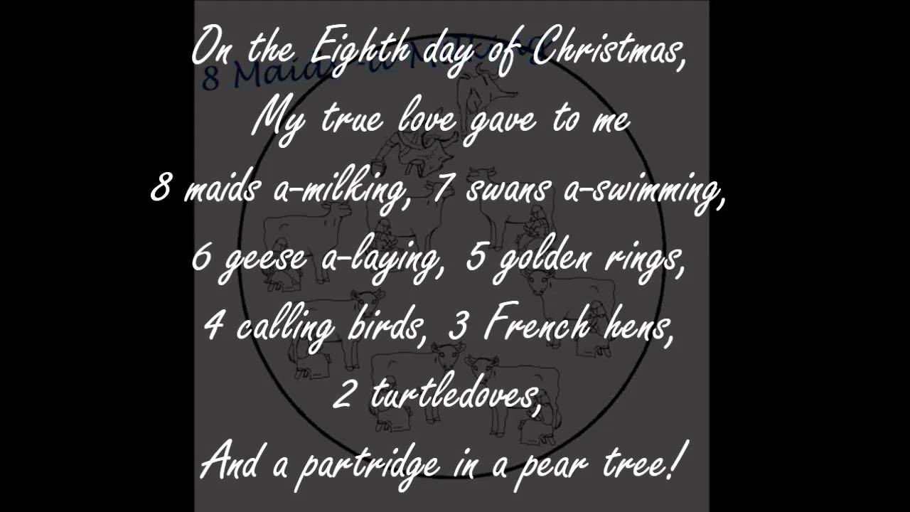 12 Days Of Christmas Lyrics On Screen YouTube 12-days-of-christmas-lyrics-on-screen-youtube