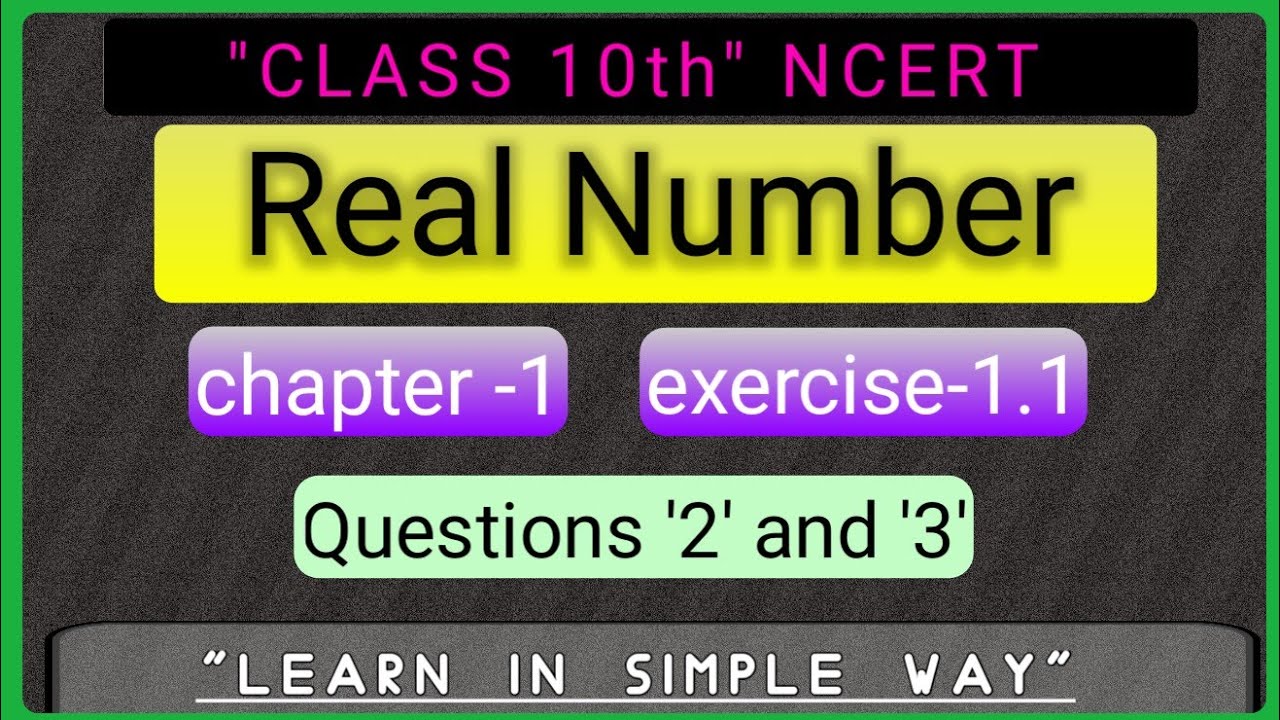 10th Class Maths Chapter 1 NCERT 10th Class Maths Solution YouTube 10th-class-maths-chapter-1-ncert-10th-class-maths-solution-youtube