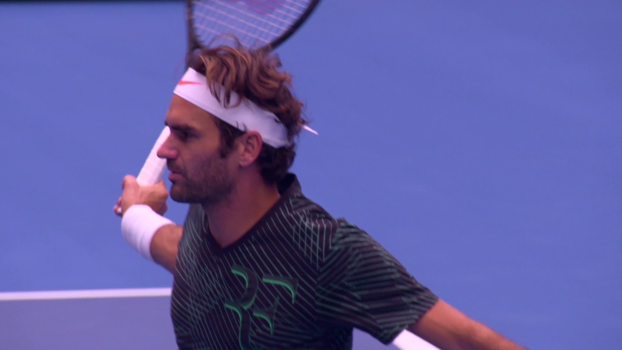 Roger Federer practice session Australian Open 2017 - YouTube