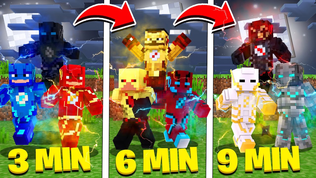 MINECRAFT SÓ QUE A CADA 3 MINUTOS VIRAMOS UM VELOCISTA! ‹‹ P3DRU ...