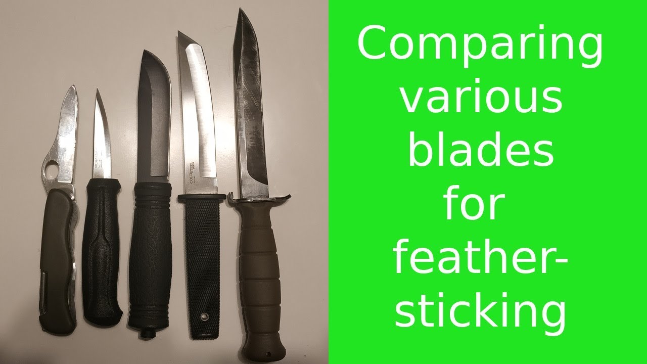 Knife Blades comparison feathersticks - YouTube