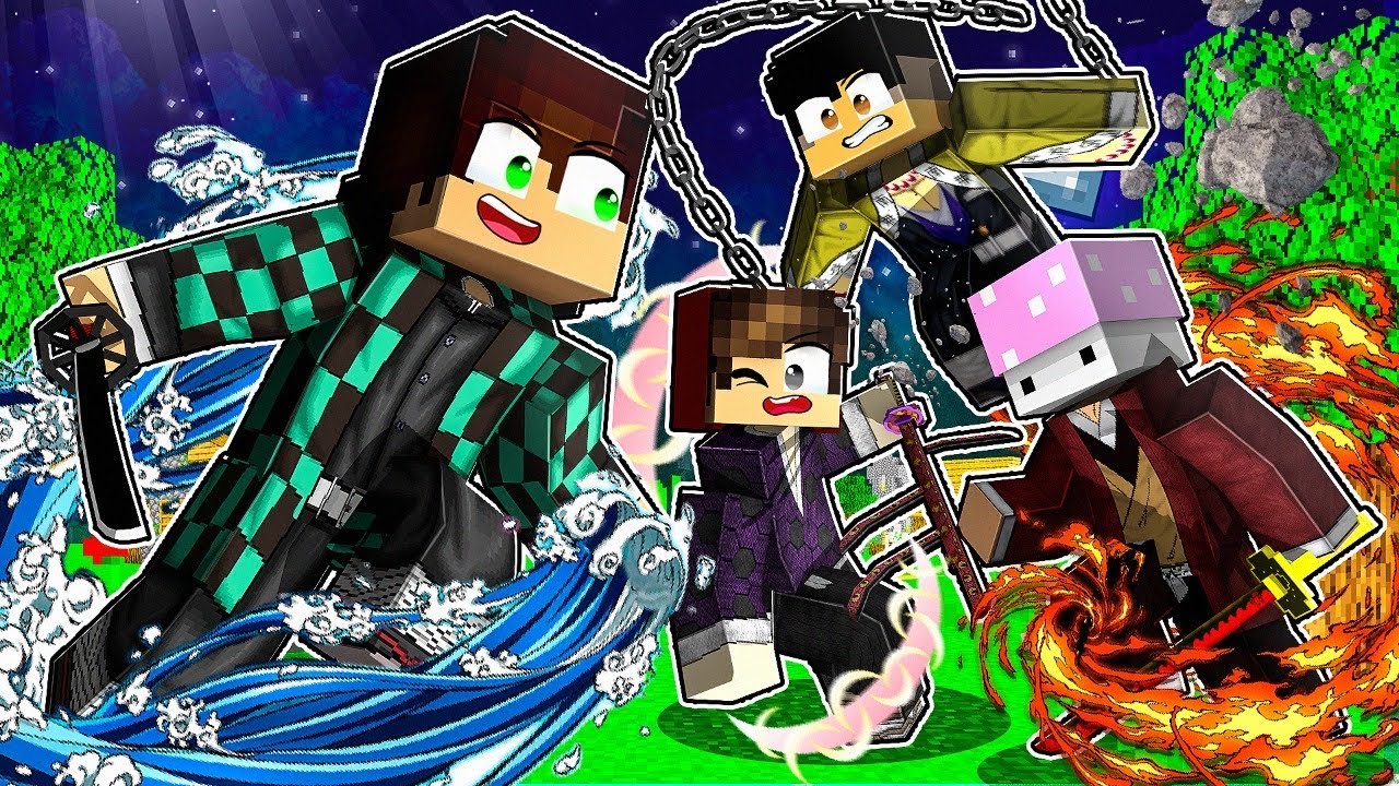 Viramos HASHIRAS de KIMETSU NO YAIBA 𝗡𝗢 Minecraft Pocket Edition ...