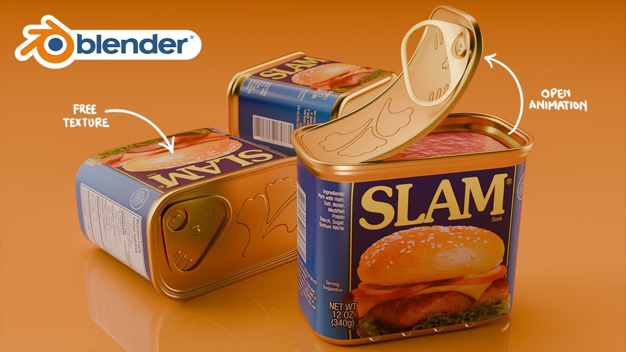 Spam Can Modeling and Animating in Blender (Tutorial) - YouTube