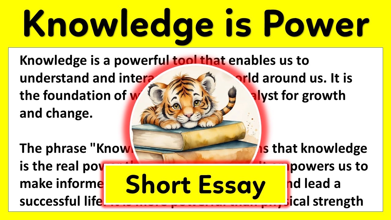 Essay on Knowledge is Power in English for students | Knowledge is ...