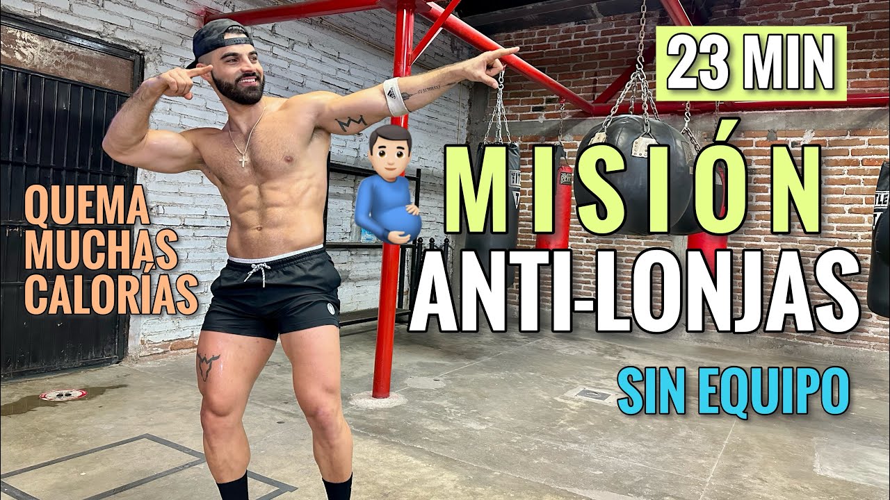RUTINA de ejercicios Misión ANTI LONJAS (23 Minutos) Cardio Hiit ...