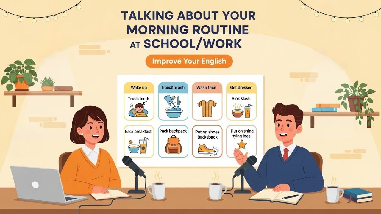 Talking About Your Morning Routine at School and Work | Speaking ...