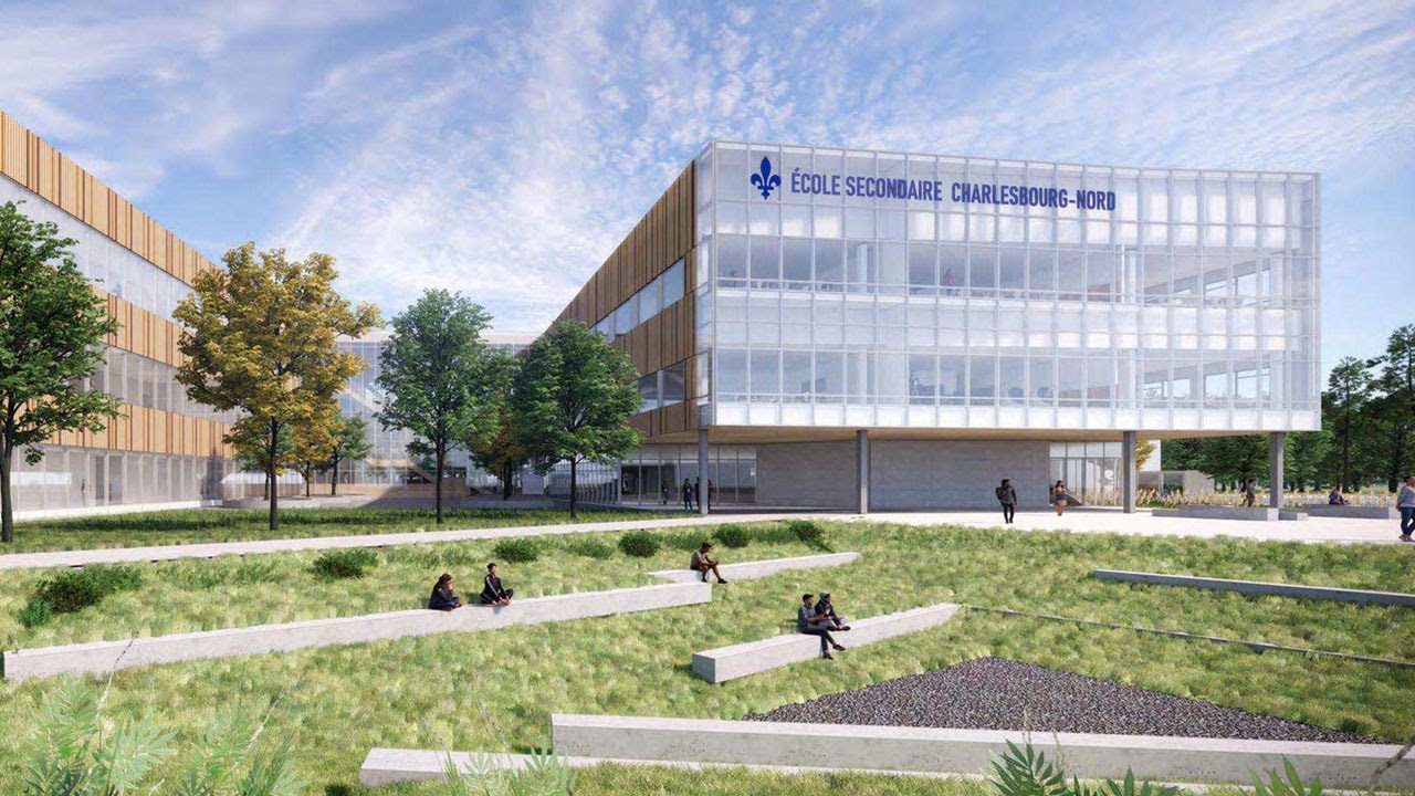 Visite du chantier de la nouvelle école secondaire de Charlesbourg (été ...