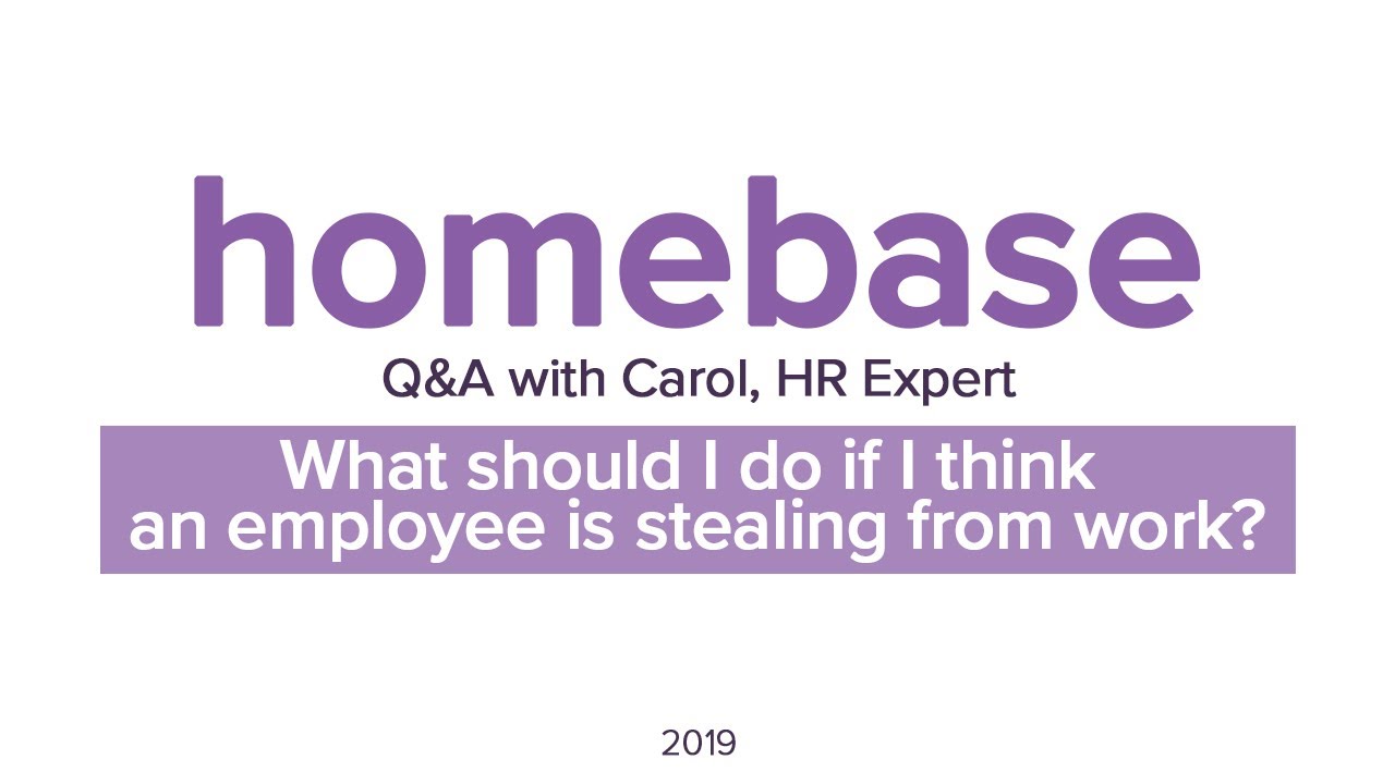 What should I do if I think an employee is stealing from work? - YouTube